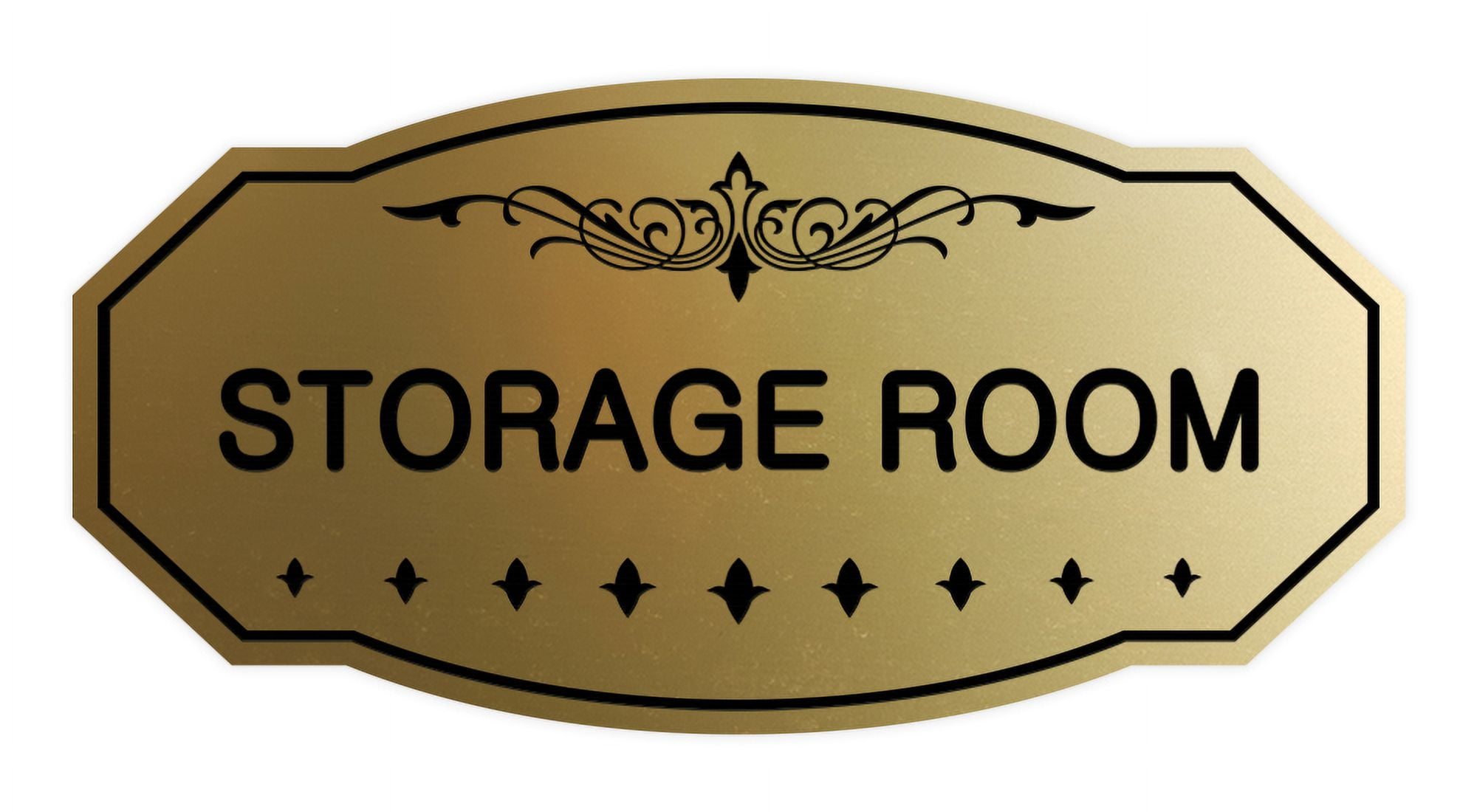 Victorian Storage Room Sign (Brushed Gold) - Large 5" X 10" - Walmart.com