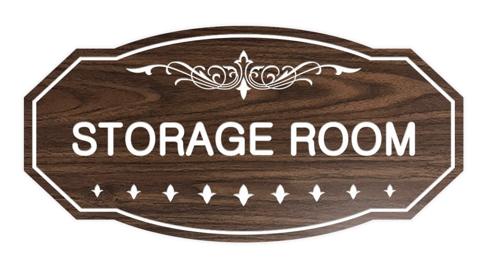 Victorian Storage Room Sign (Walnut) - Large 5" X 10" - Walmart.com