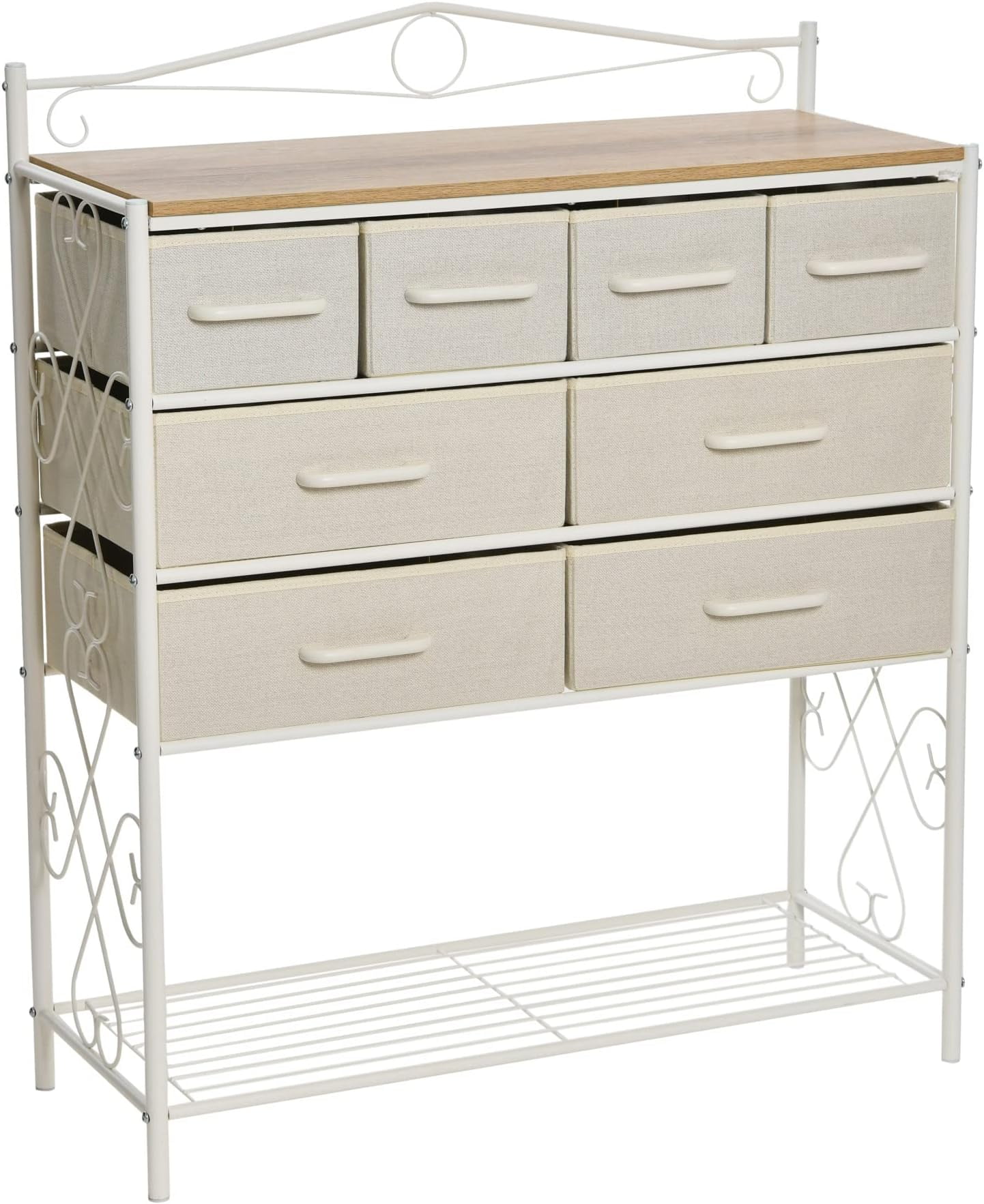 Victorian Style 8-Drawer and Bottom Shoe Shelf Storage Organizer Unit ...