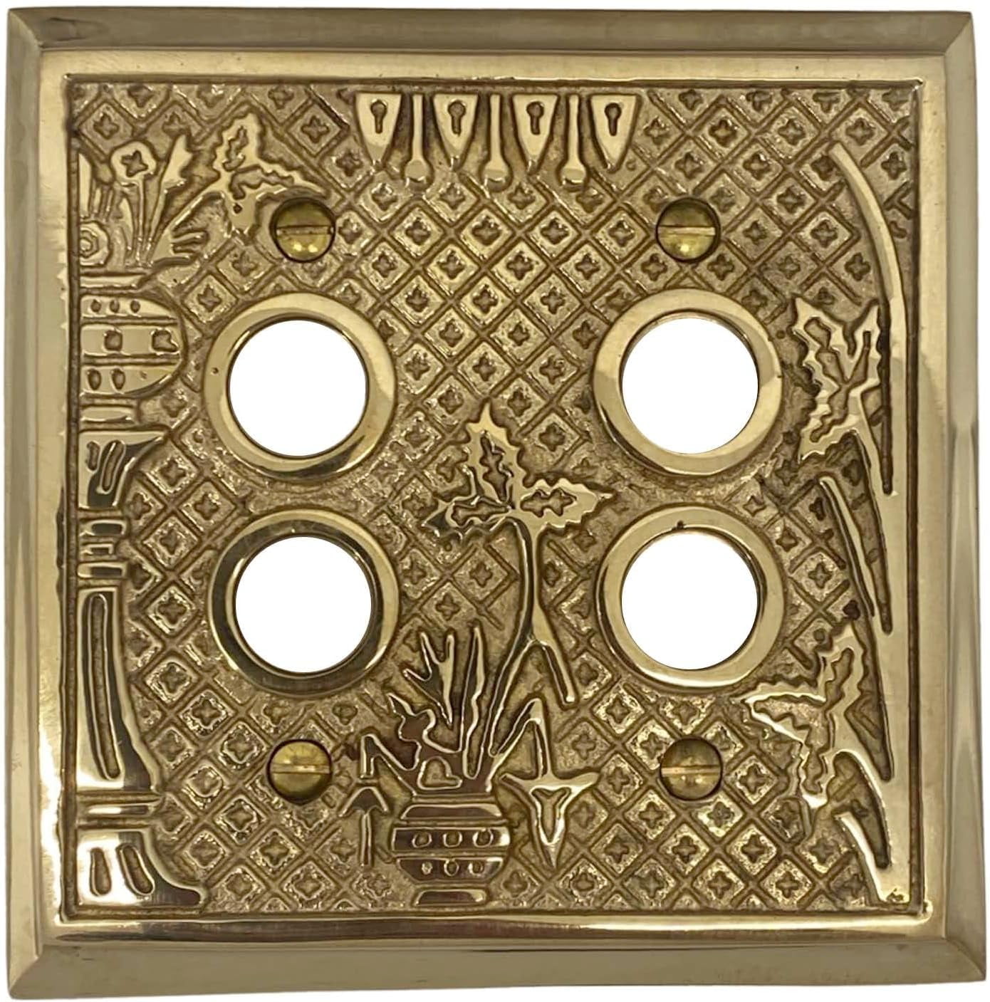Victorian Style Double Gang Push Button Switch Plate - Walmart.com