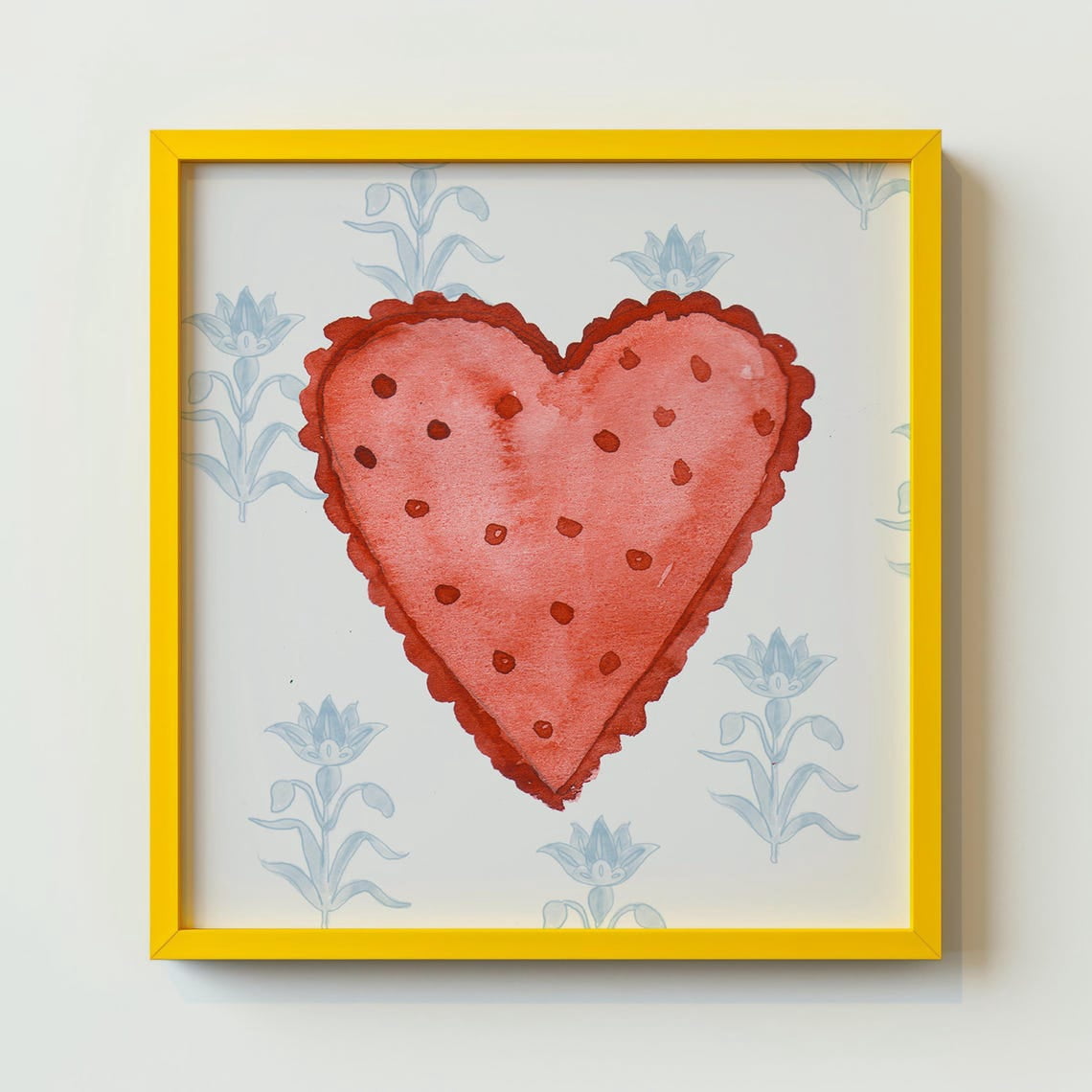 Victorian Style Heart Square Print, Instant Trendy Decor, Illustration ...
