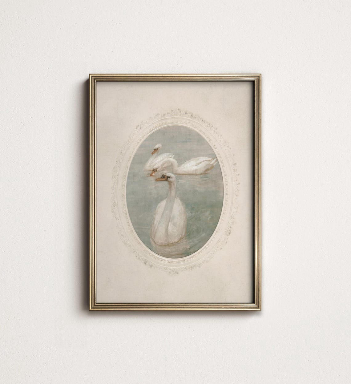 Victorian Swan French Country Poster, Unframed Size 24x36 - Walmart.com