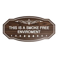 Square Smoking Area Sign (Red) - Large - Walmart.com