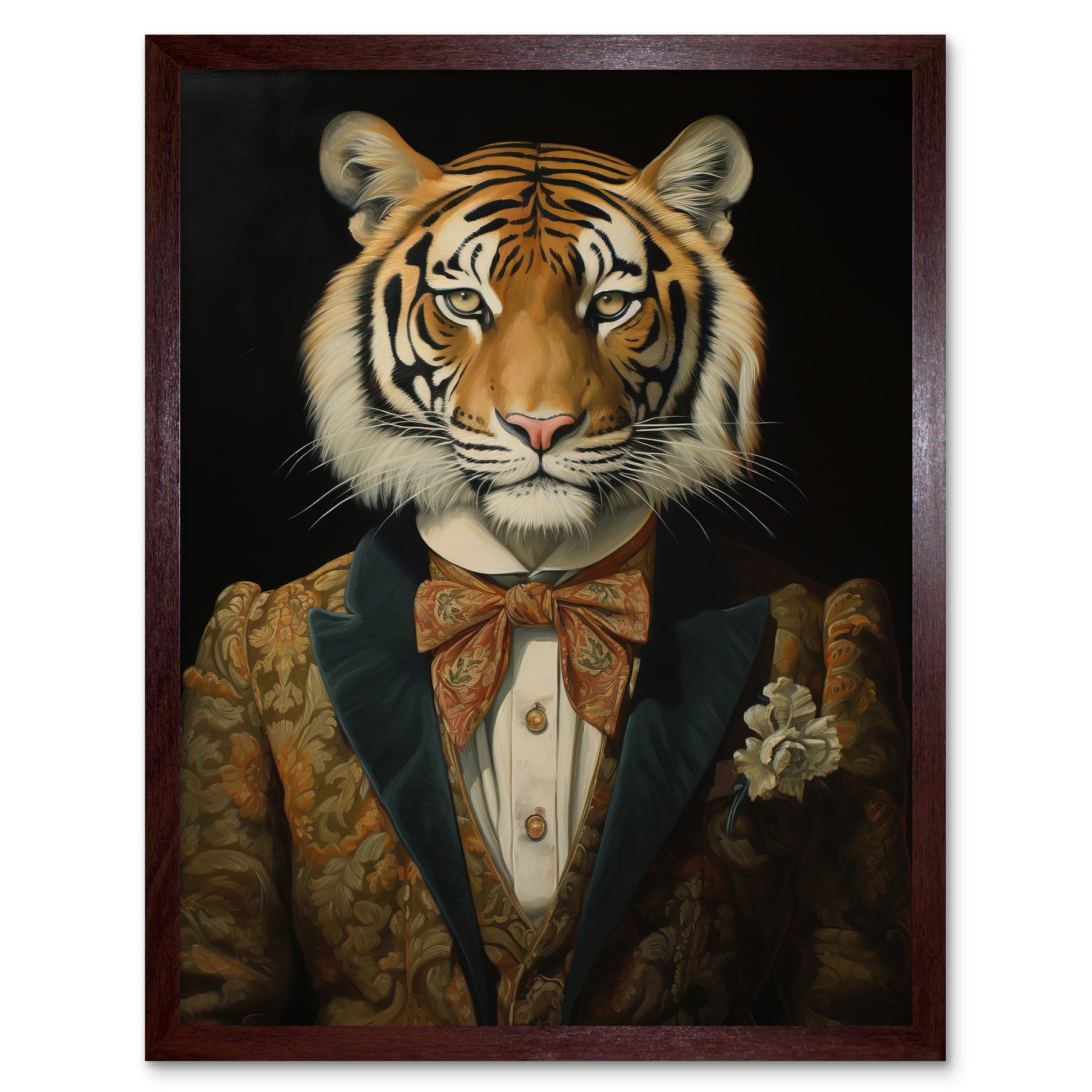 Victorian Tiger in William Morris Style Pattern Dinner Jacket ...