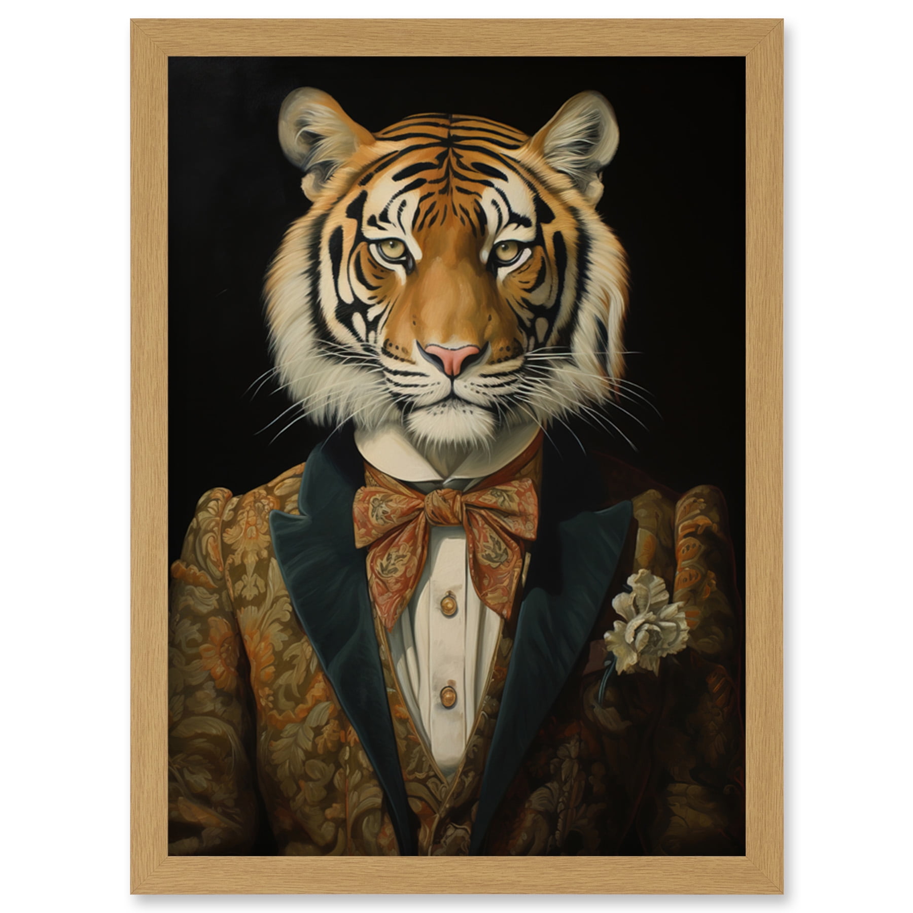 Victorian Tiger in William Morris Style Pattern Dinner Jacket ...