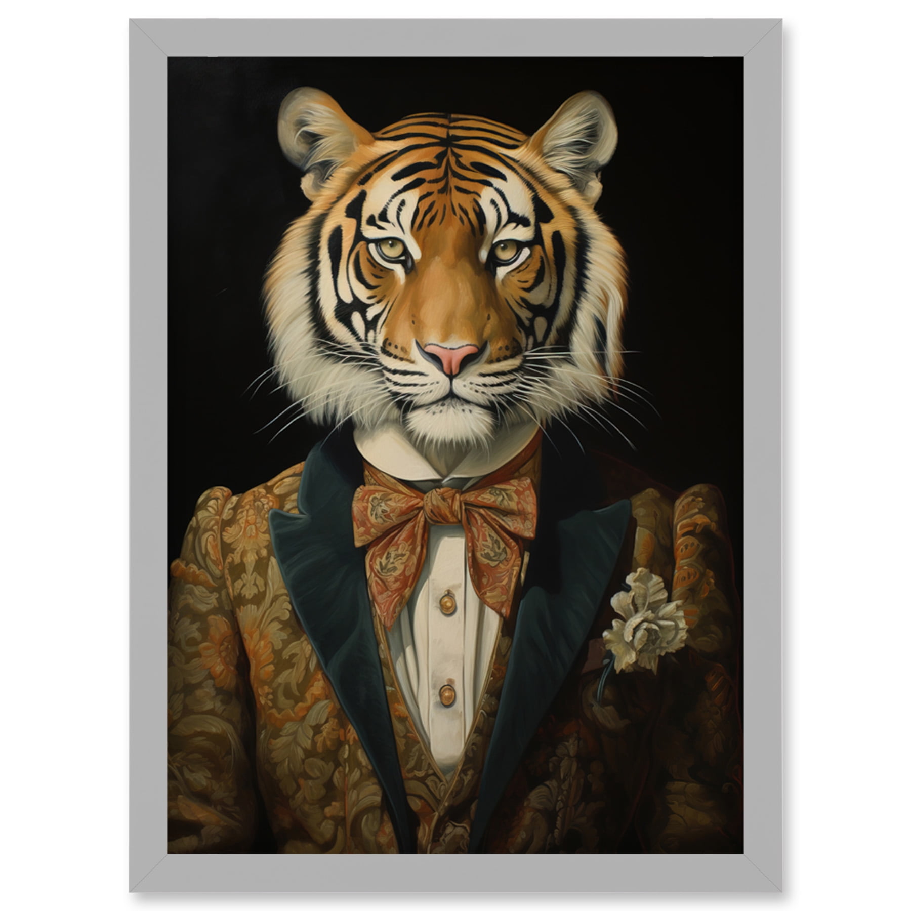 Victorian Tiger in William Morris Style Pattern Dinner Jacket ...