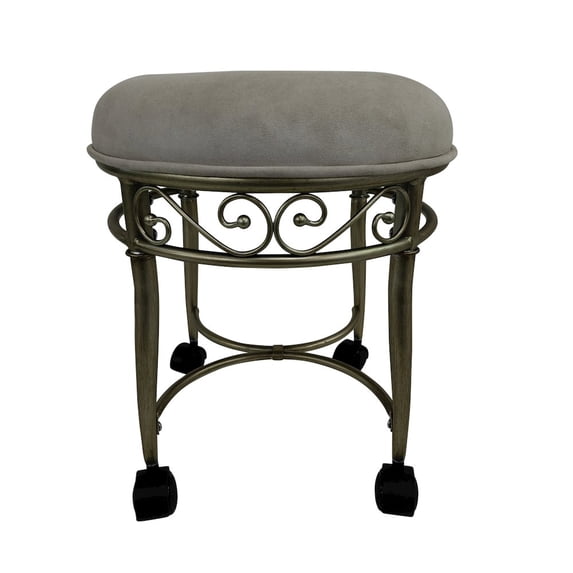 Carolina Living Victorian Vanity Stool - Silver - Walmart.com