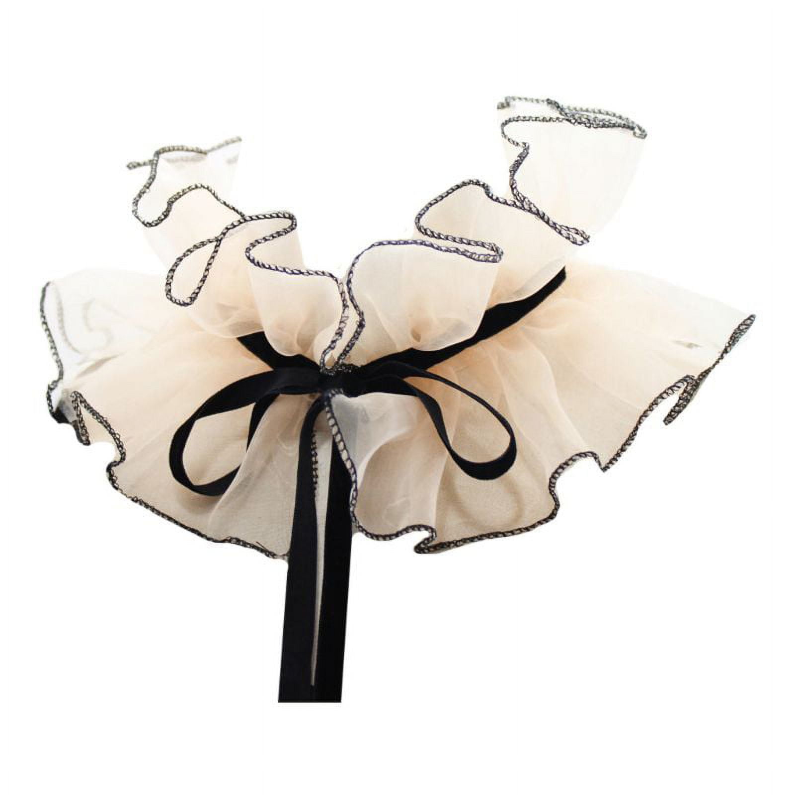 Victorian Vintage Organza Agaric Ruffles Stand Fake Collar Cosplay Neck ...
