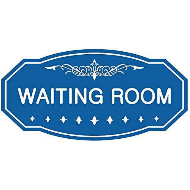 victorian waiting room sign (blue) - medium - Walmart.com
