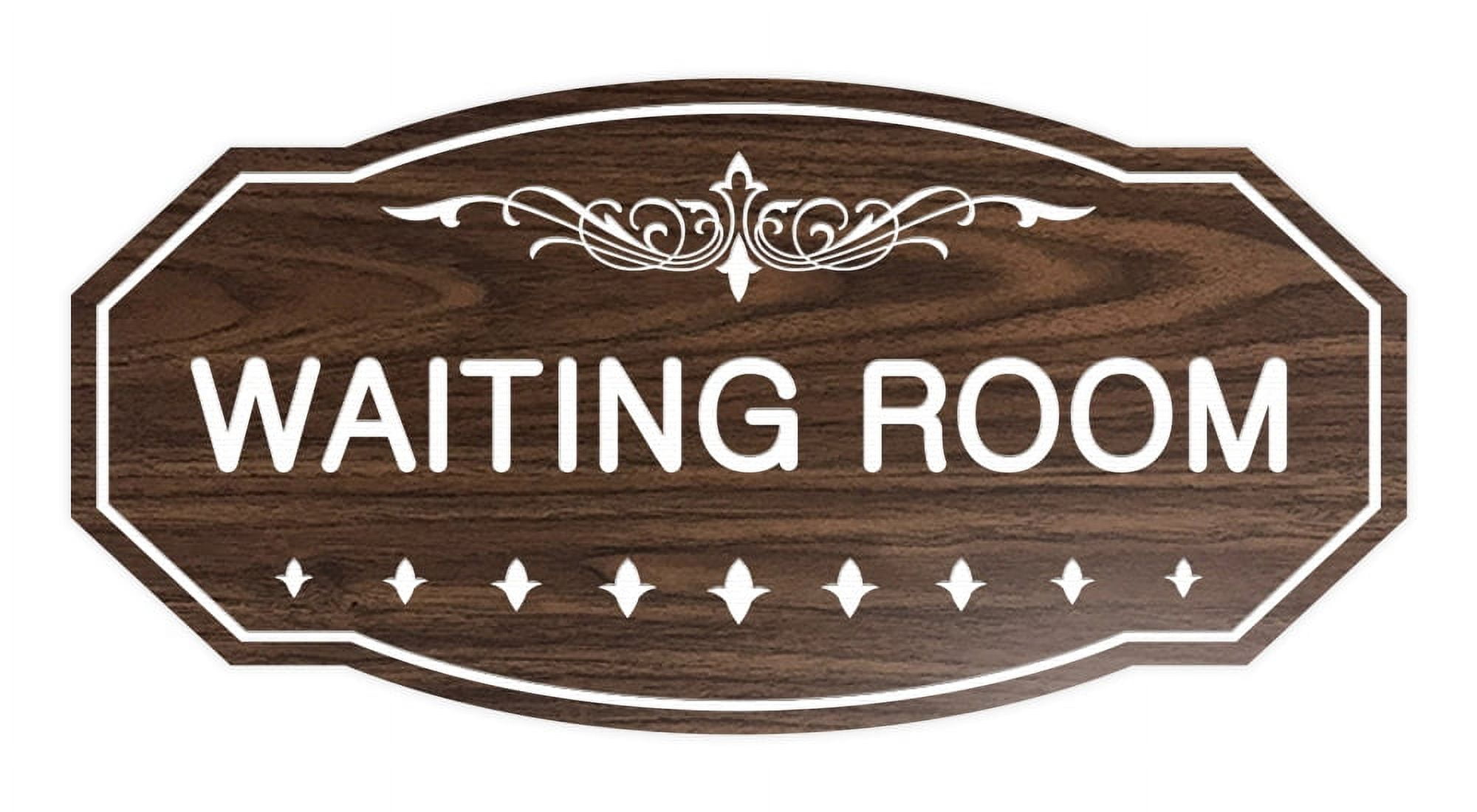 Victorian Waiting Room Sign (Walnut) - Large 5" X 10" - Walmart.com