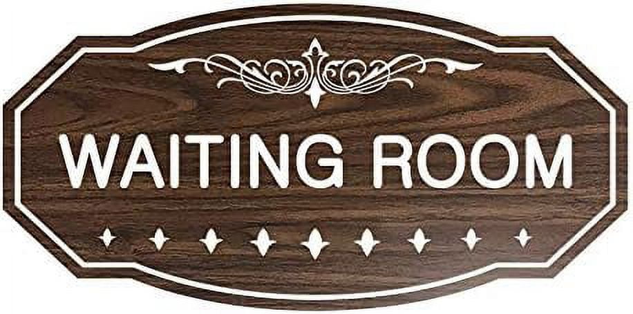 Victorian Waiting Room Sign (Walnut) - Medium - Walmart.com