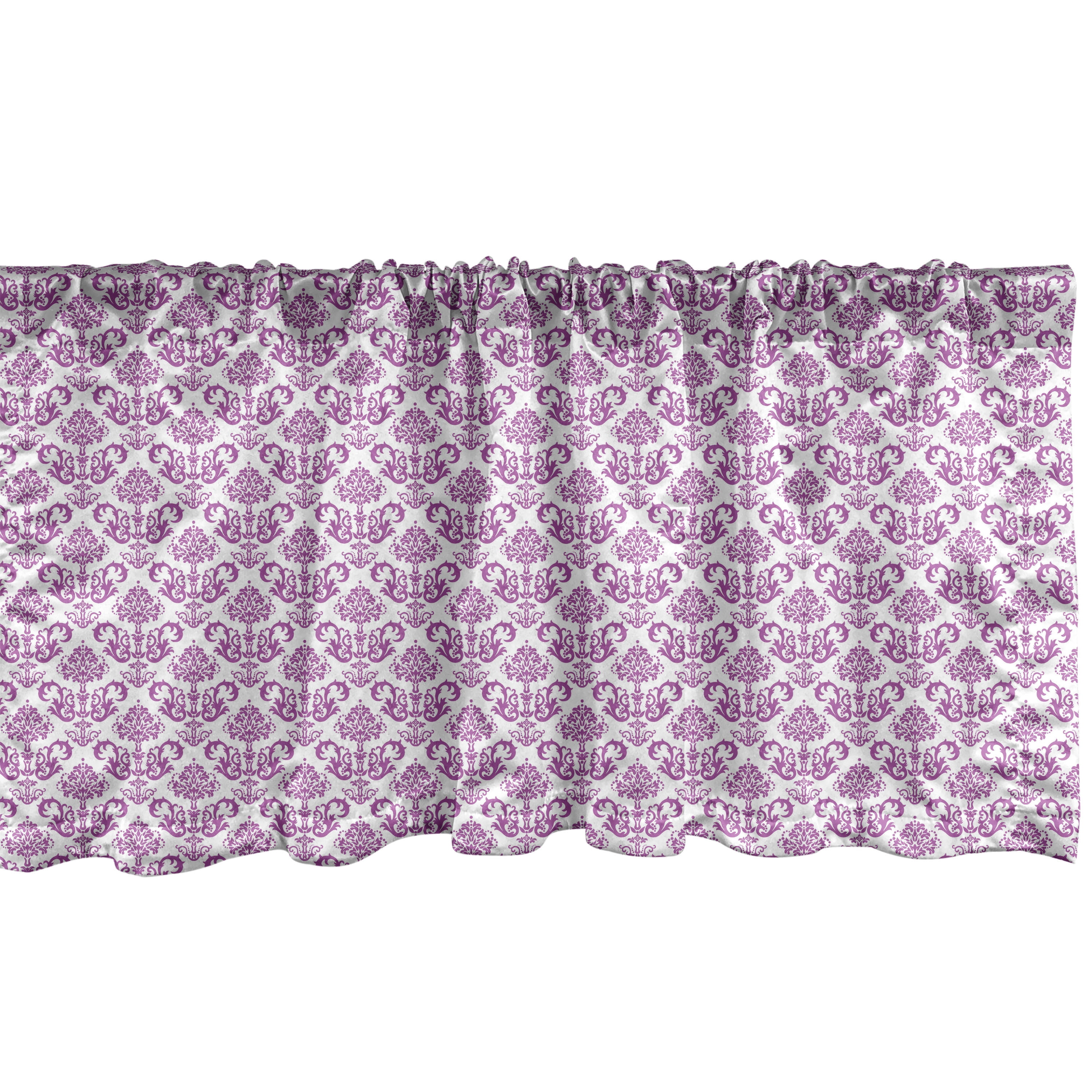 Ambesonne Victorian Window Valance, Floral Lavender Bloom, 42" x 18 ...