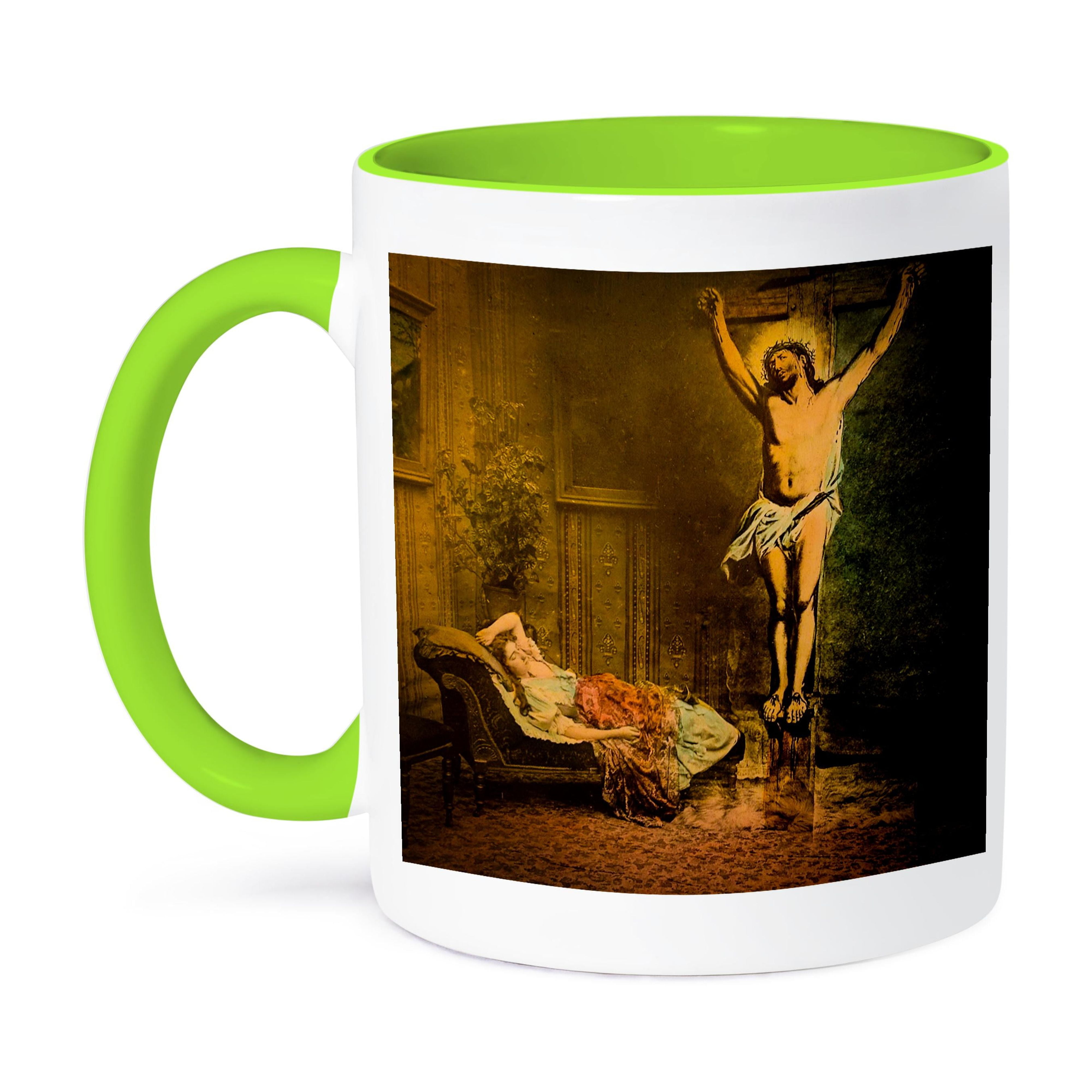 3dRose, Victorian Woman Dreaming of Crucifixion of Jesus Christ Magic ...