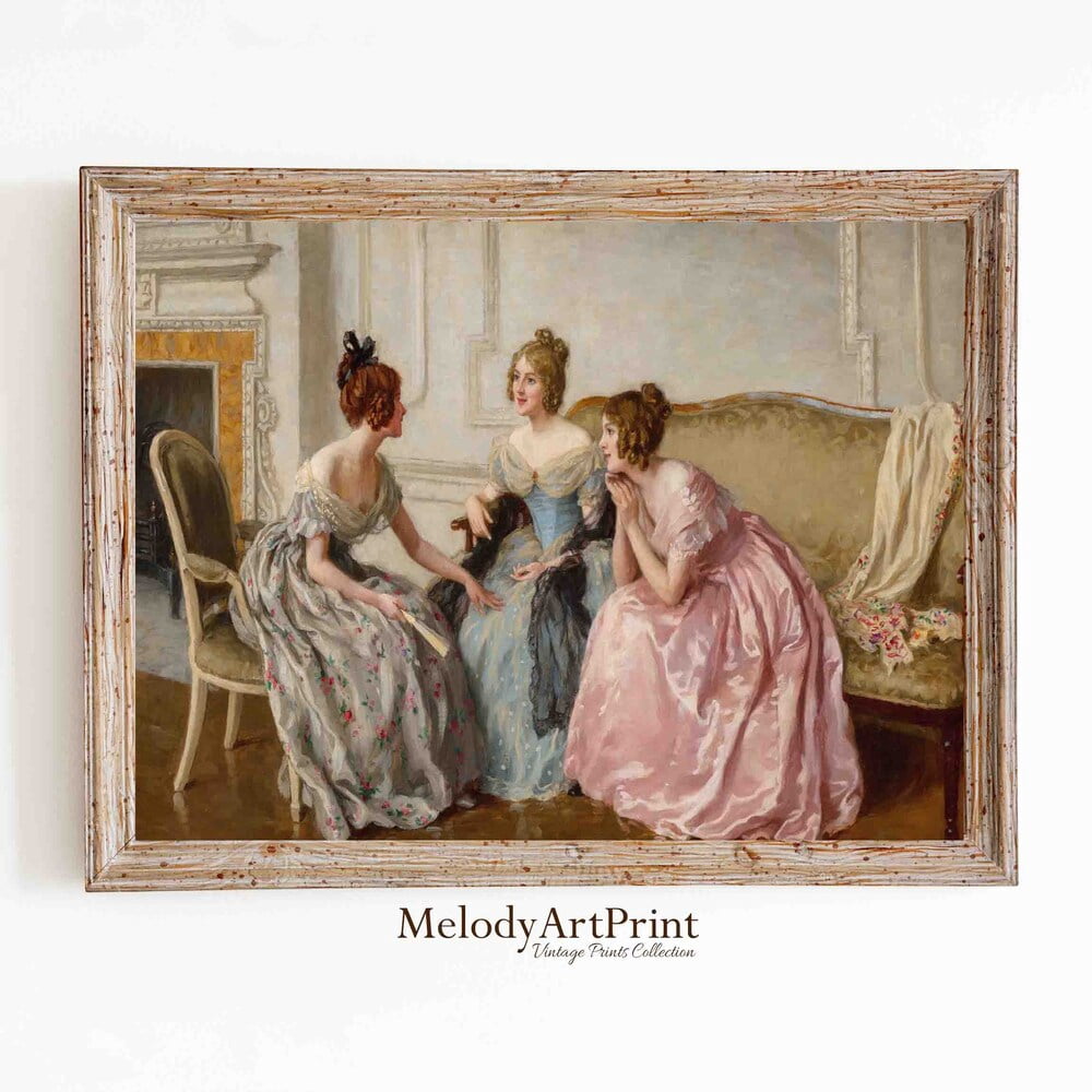 Victorian Women Print Regency Era Art Home Decor Vintage Gift Living ...