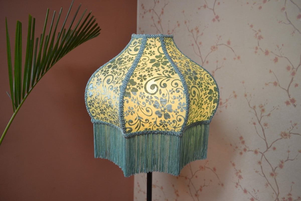 BespokeByNikita Victorian Dome Blue Velvet Lampshade - Walmart.com