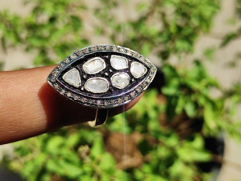 Victorian polki diamond ring - beautiful design ring - Diamond ...