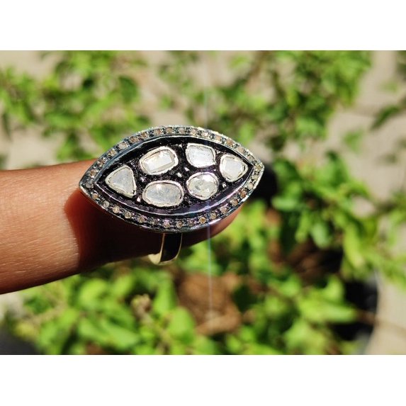Victorian polki diamond ring - beautiful design ring - Diamond ...