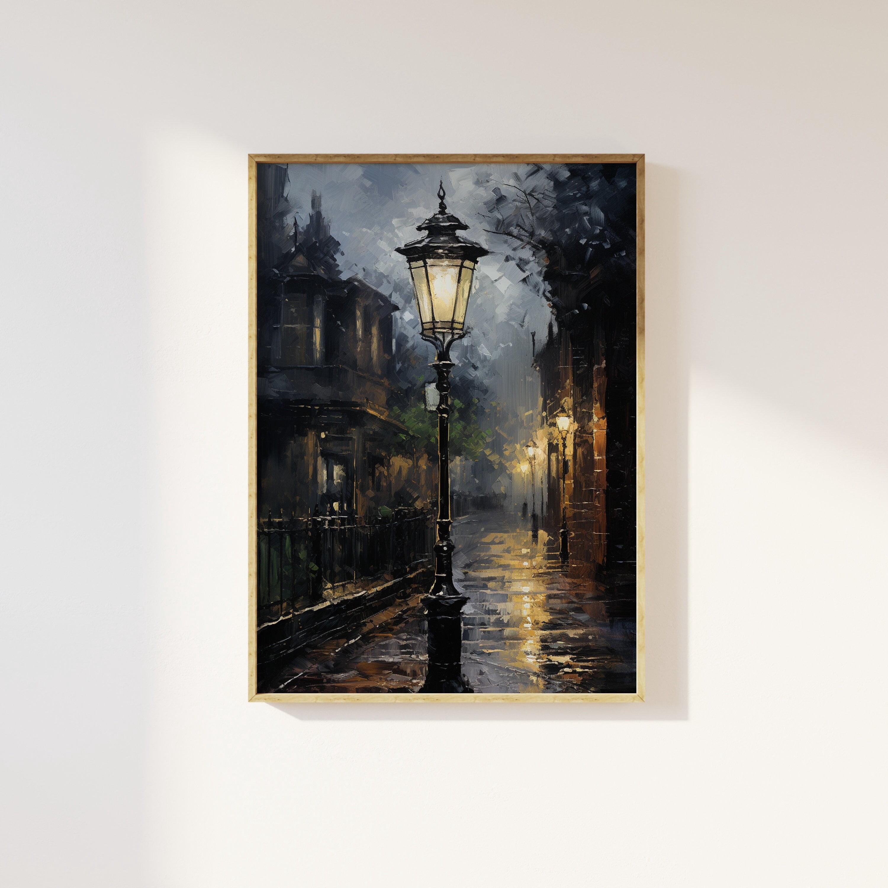 Victorian street lamp moody art print | Nostalgia, dark academia ...