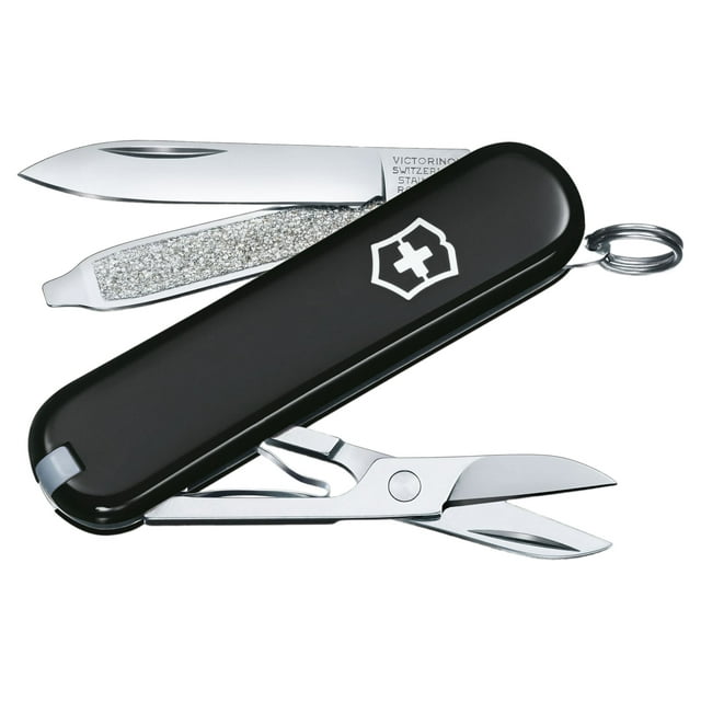 Victorinox Swiss Army Compact Classic SD Black Pocket Knife with 7 ...