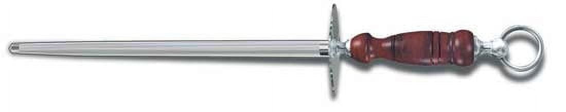 Victorinox Forschner 12" Steel, Fine Cut, Round, Wood Handle. - Walmart.com