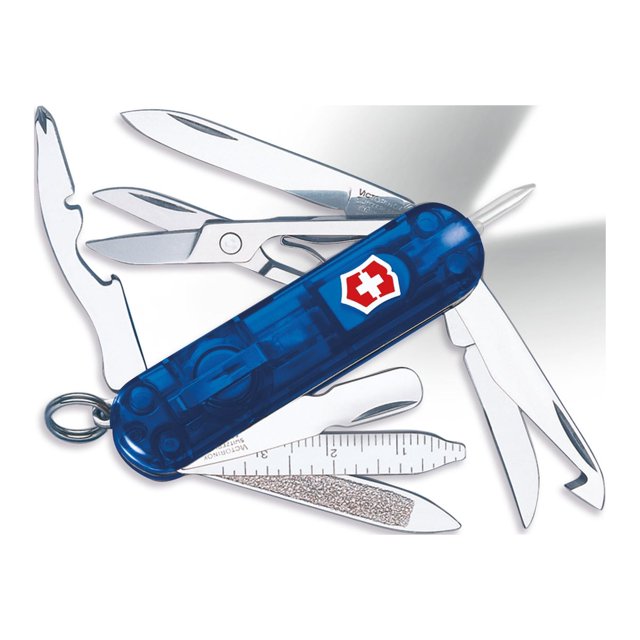 Victorinox Swiss MiniChamp Sapphire Pocket Knife - Compact 17 Function ...