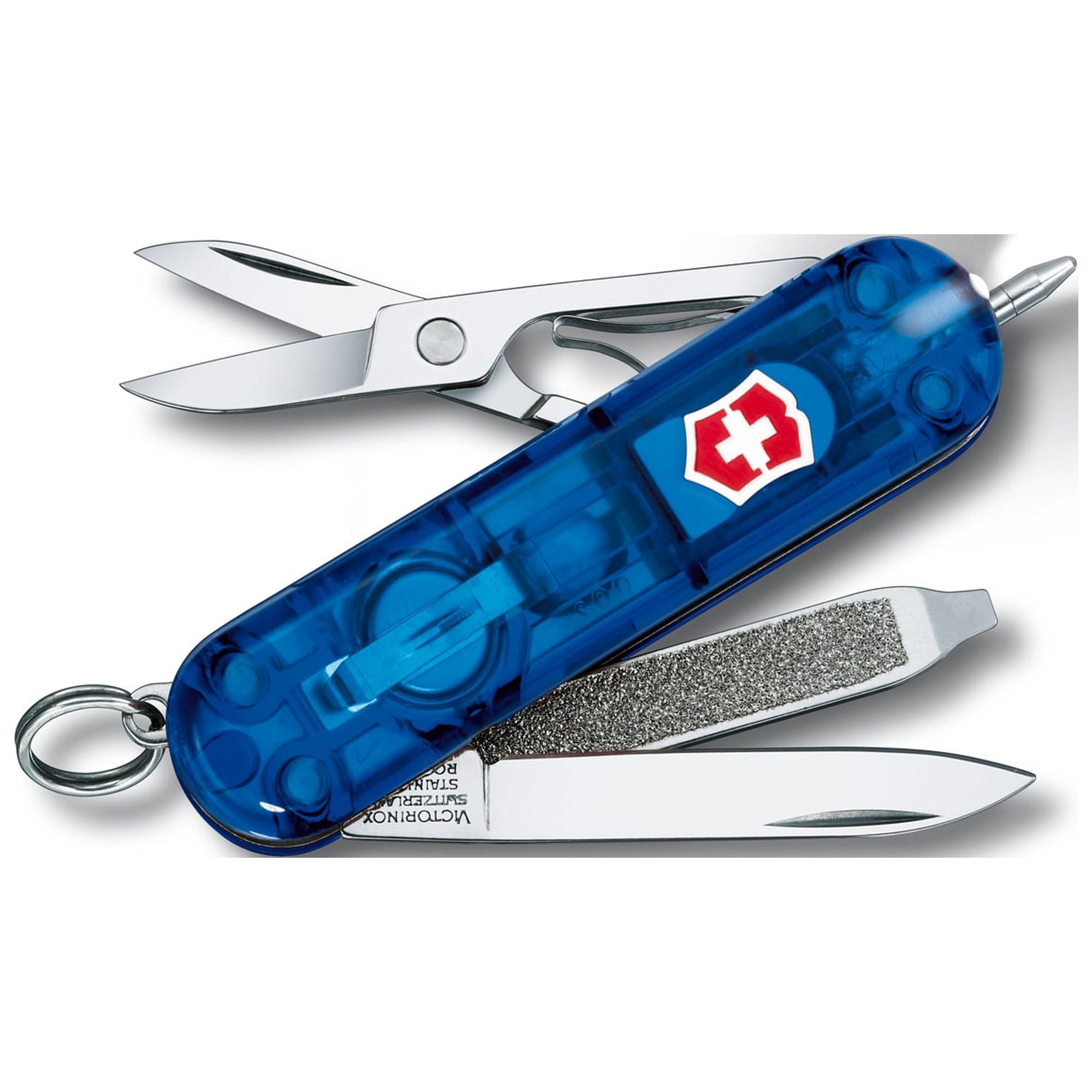 Victorinox Signature Lite 7 Function Transparent Blue Pocket Knife ...