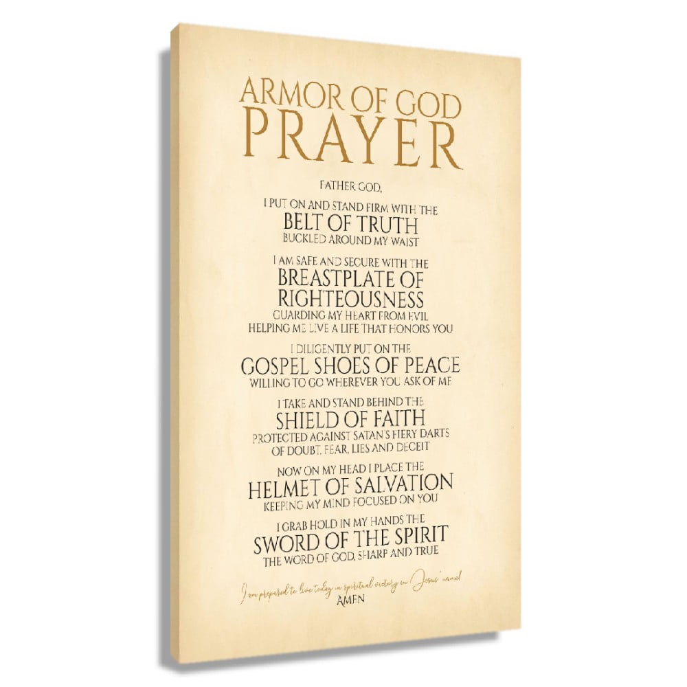 Victorious Armor of God Wall Art, Canvas Painting for Prayer Room or ...