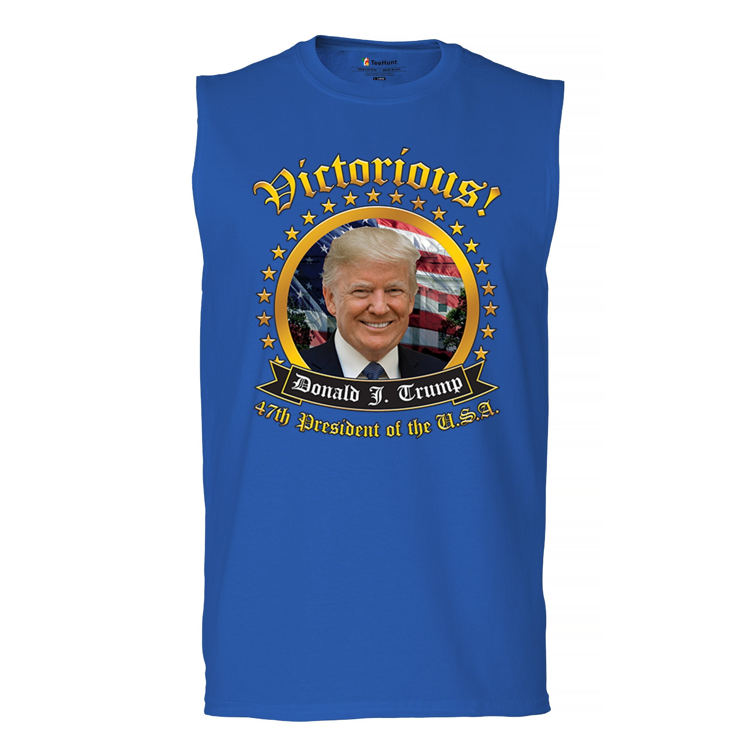 Victorious Donald J Trump 47th President Muscle Shirt Red Wave MAGA ...