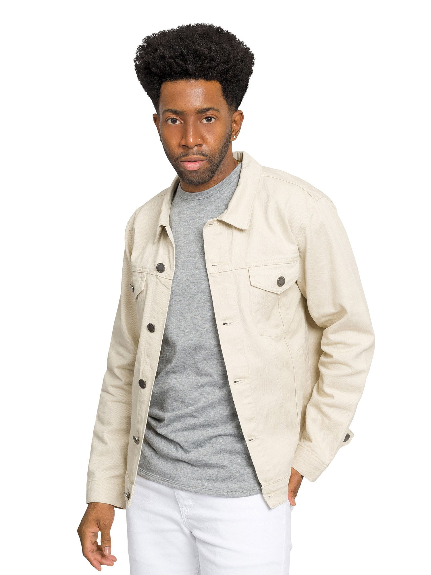 Victorious Men's Classic Colored Denim Jean Jacket DK190 - Sand - 5X ...