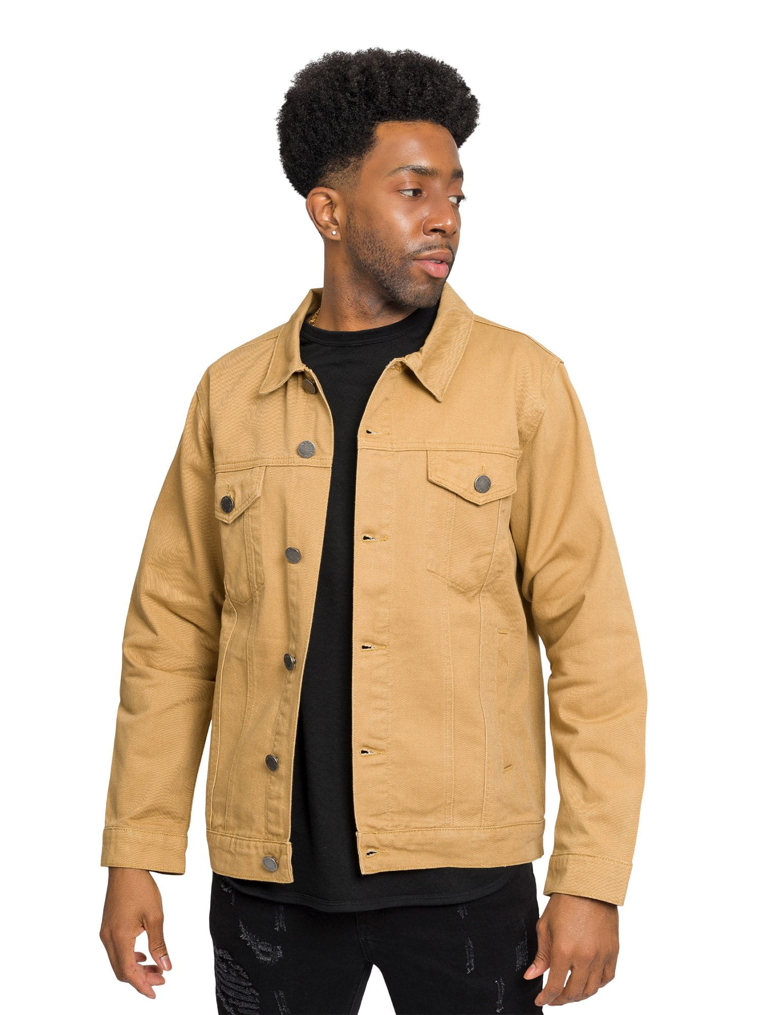 Victorious Men's Classic Colored Denim Jean Jacket DK190 - Wheat - 5X ...