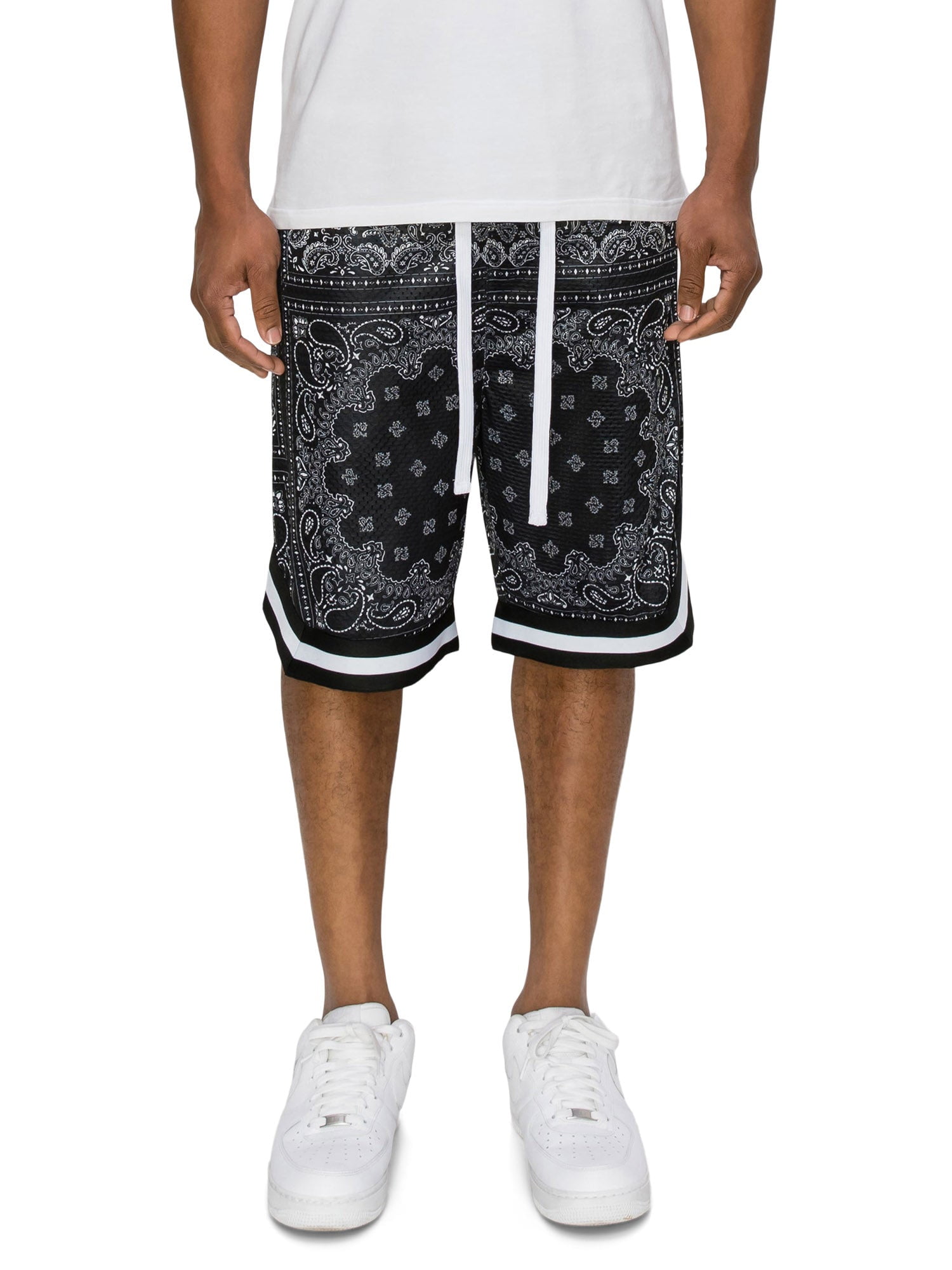 Victorious Men's Double Layered Drawstring Mesh Basketball Shorts with ...