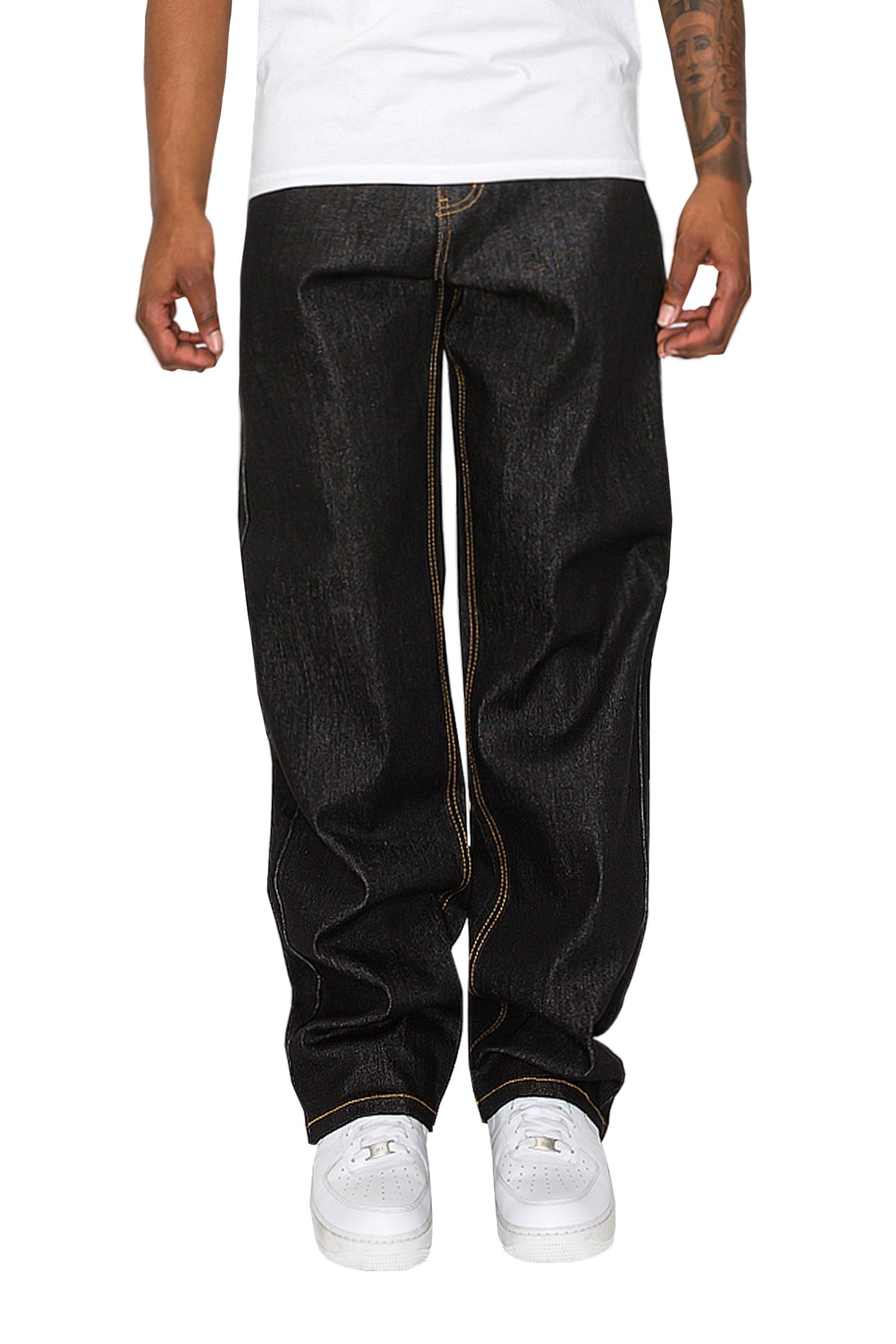 Victorious Men's Wide Leg Baggy Denim Jeans, Trendy Streetwear-Inspired ...
