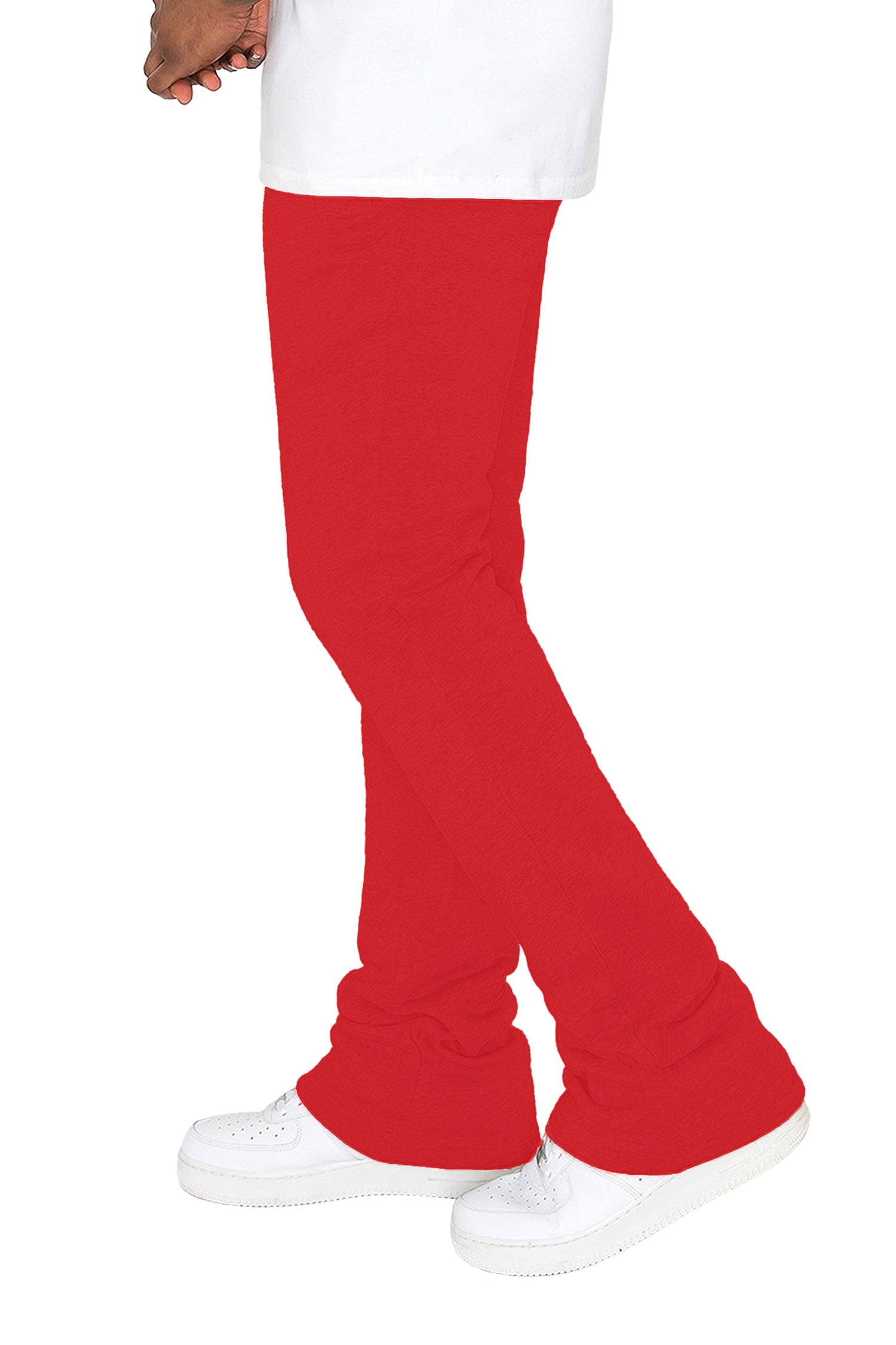 Victorious Men's Fleece Drawstring Elastic Cuff Stacked Extra Long FL94 ...