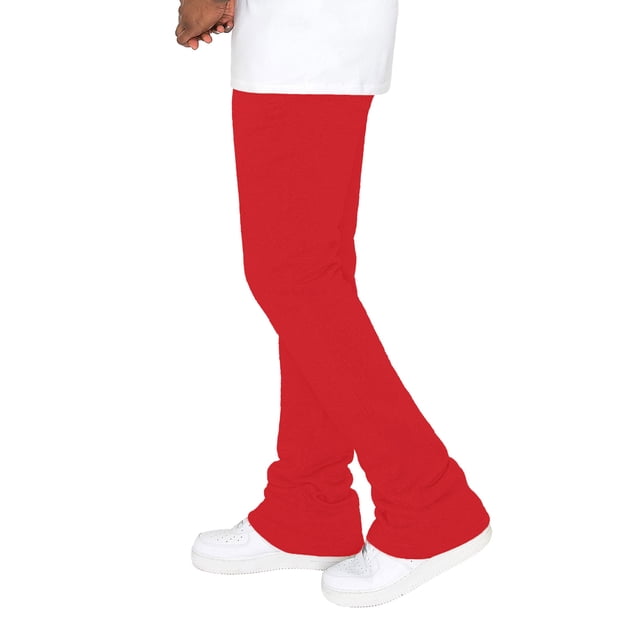 Victorious Men's Fleece Drawstring Elastic Cuff Stacked Extra Long FL94 ...