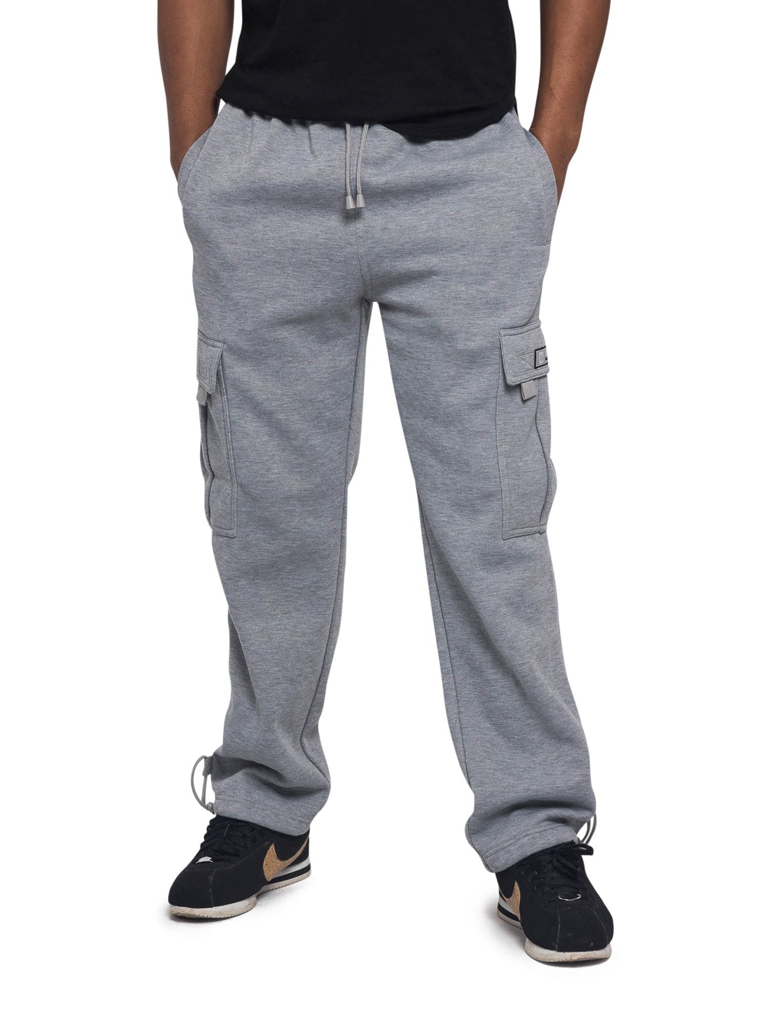 Victorious Men's Heavyweight Fleece Relaxed Lounge Cargo Sweatpants ...
