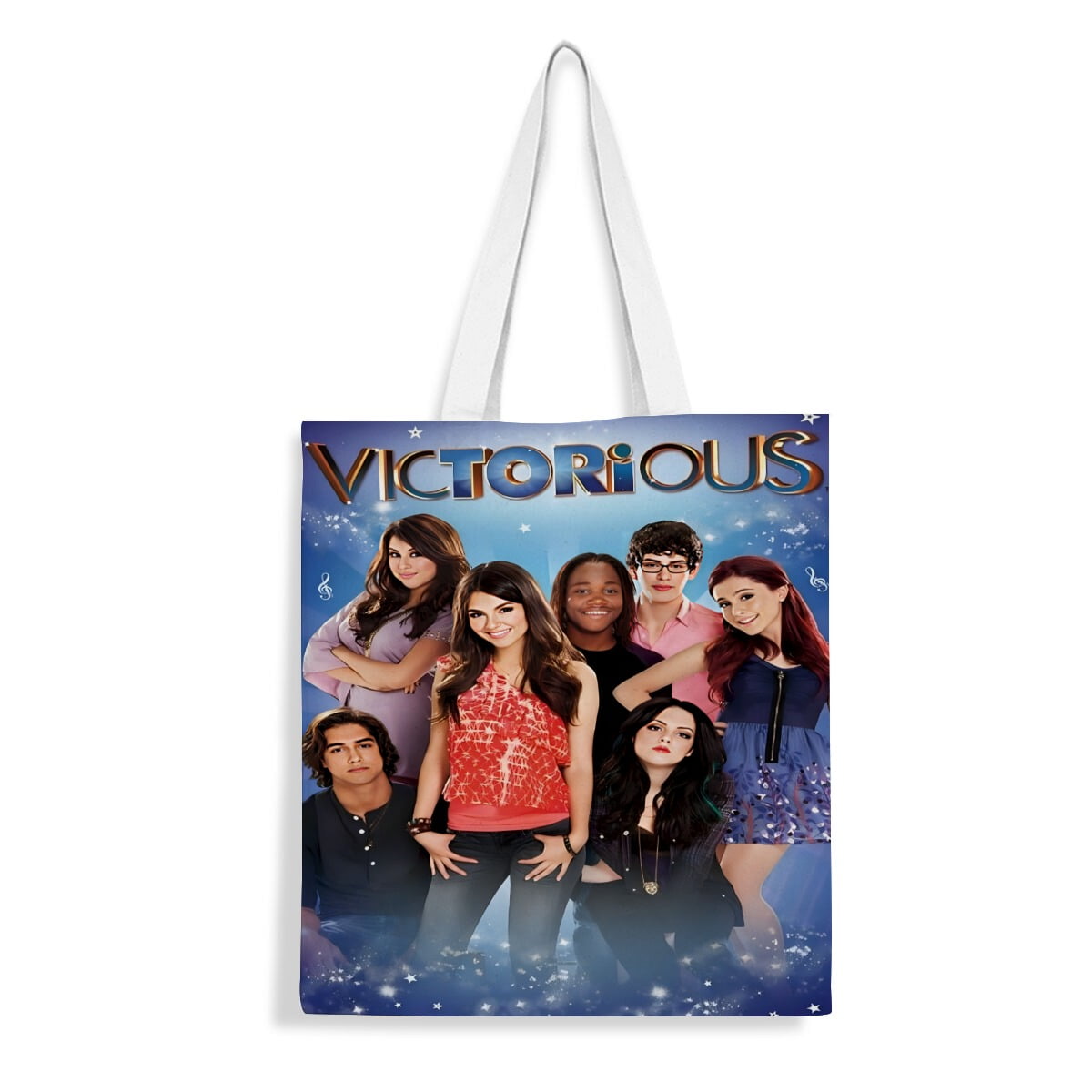 Victorious canvas Tote Bag for Women Aesthetic Cute Cat Shopping ...