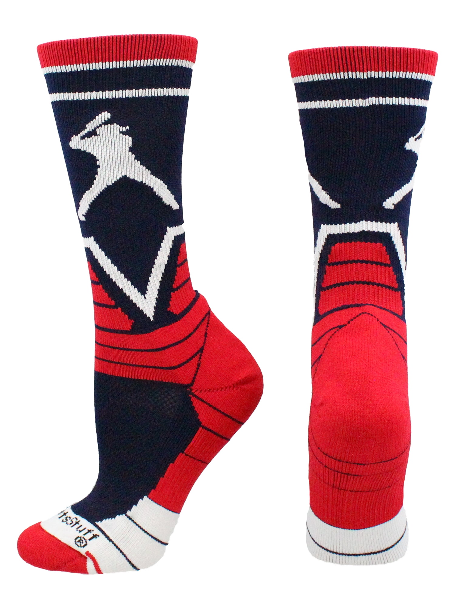 Victory Baseball Socks with Player Crew Length (Navy/Scarlet/White ...