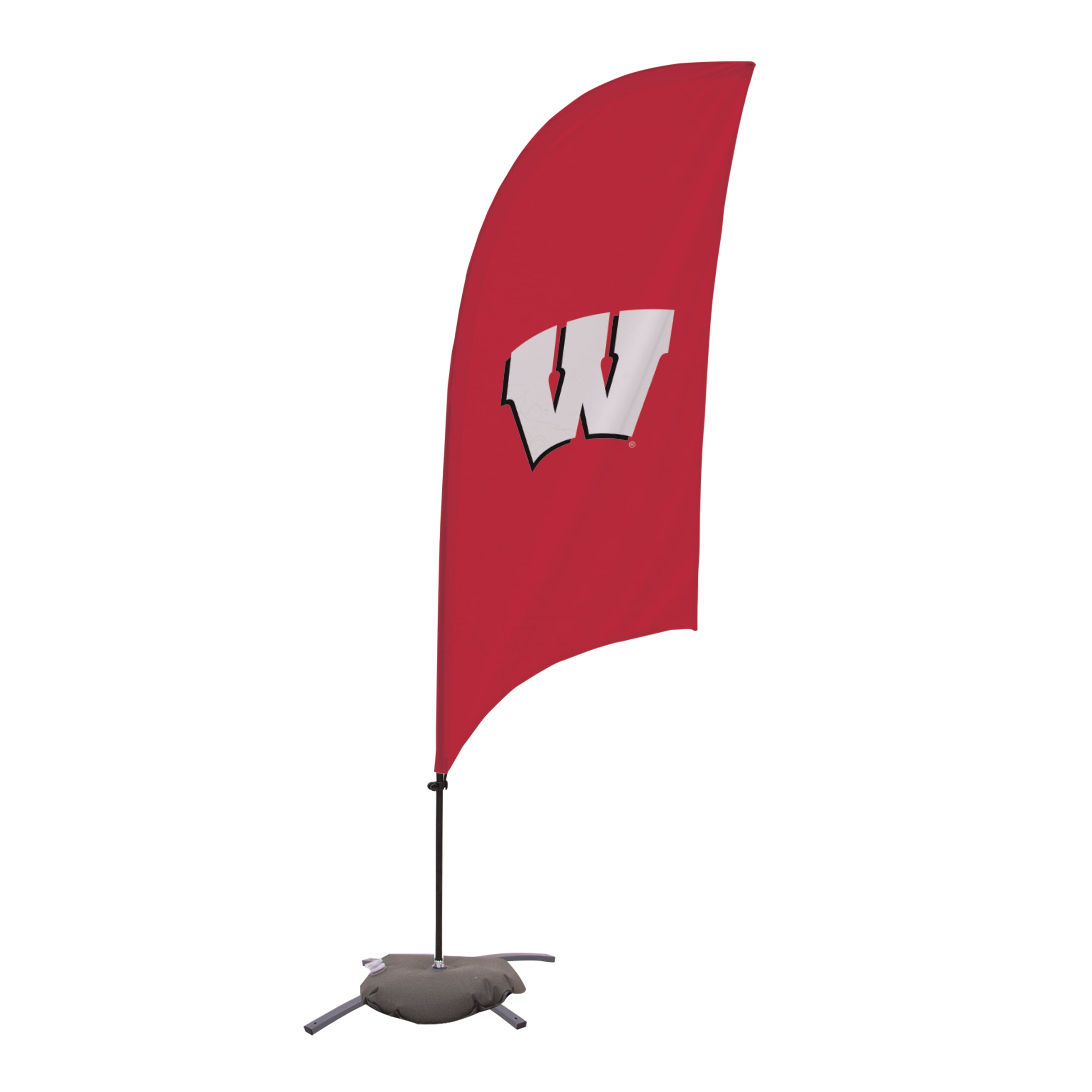 Wisconsin Badgers 7.5' College Sports Printed Feather Flag with Cross ...