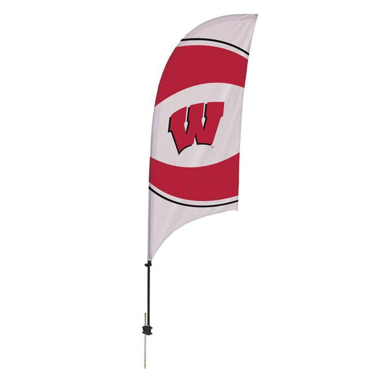 Victory Corps - Wisconsin Badgers 7. 5 ft. Razor Feather Flag with ...