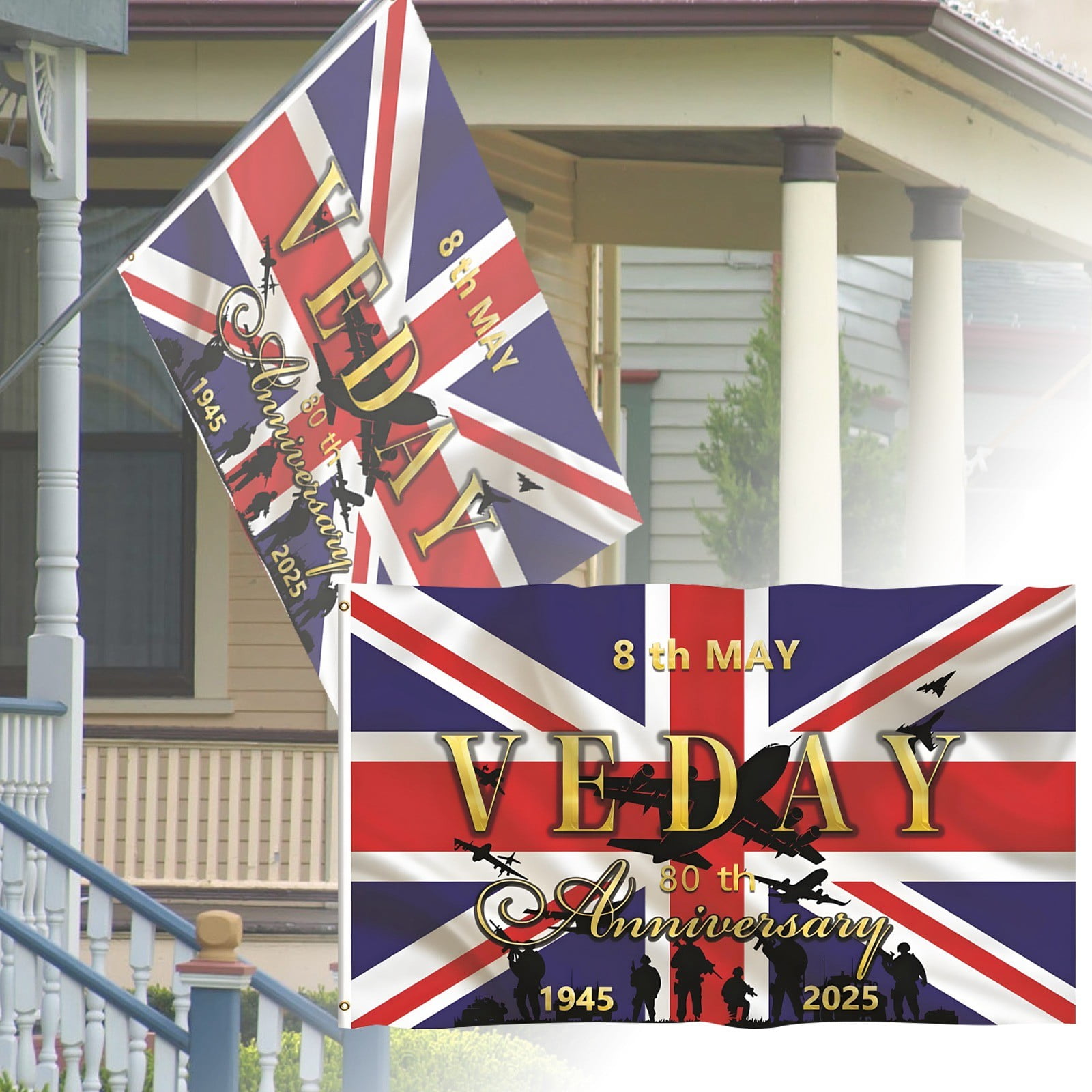 Victory Day 2025 Flag, 2025 VJ Day 80th Anniversary Flag 80 Years ...