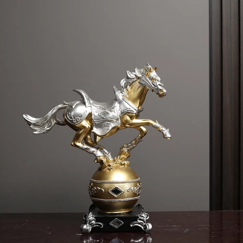 "Victory Gallop" Art Sculpture – Luxury Home & Office Decor for Living Room, TV Cabinet, and ...