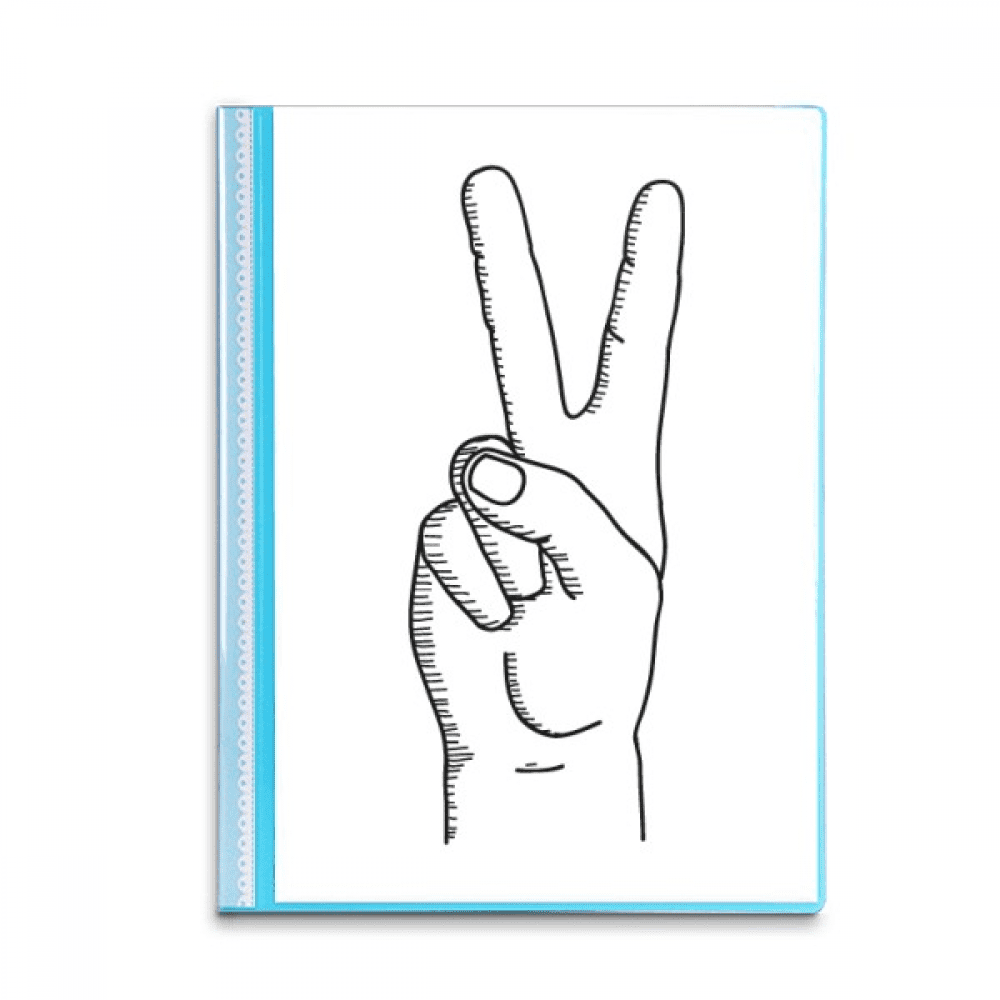 Victory Gesture Line Drawing Pattern Book Sheet Protectors Portfolio ...