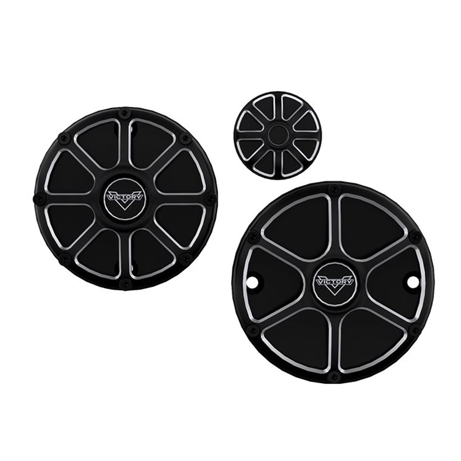 Victory Motorcycle New OEM Black Billet Spoke Engine Covers, Octane ...