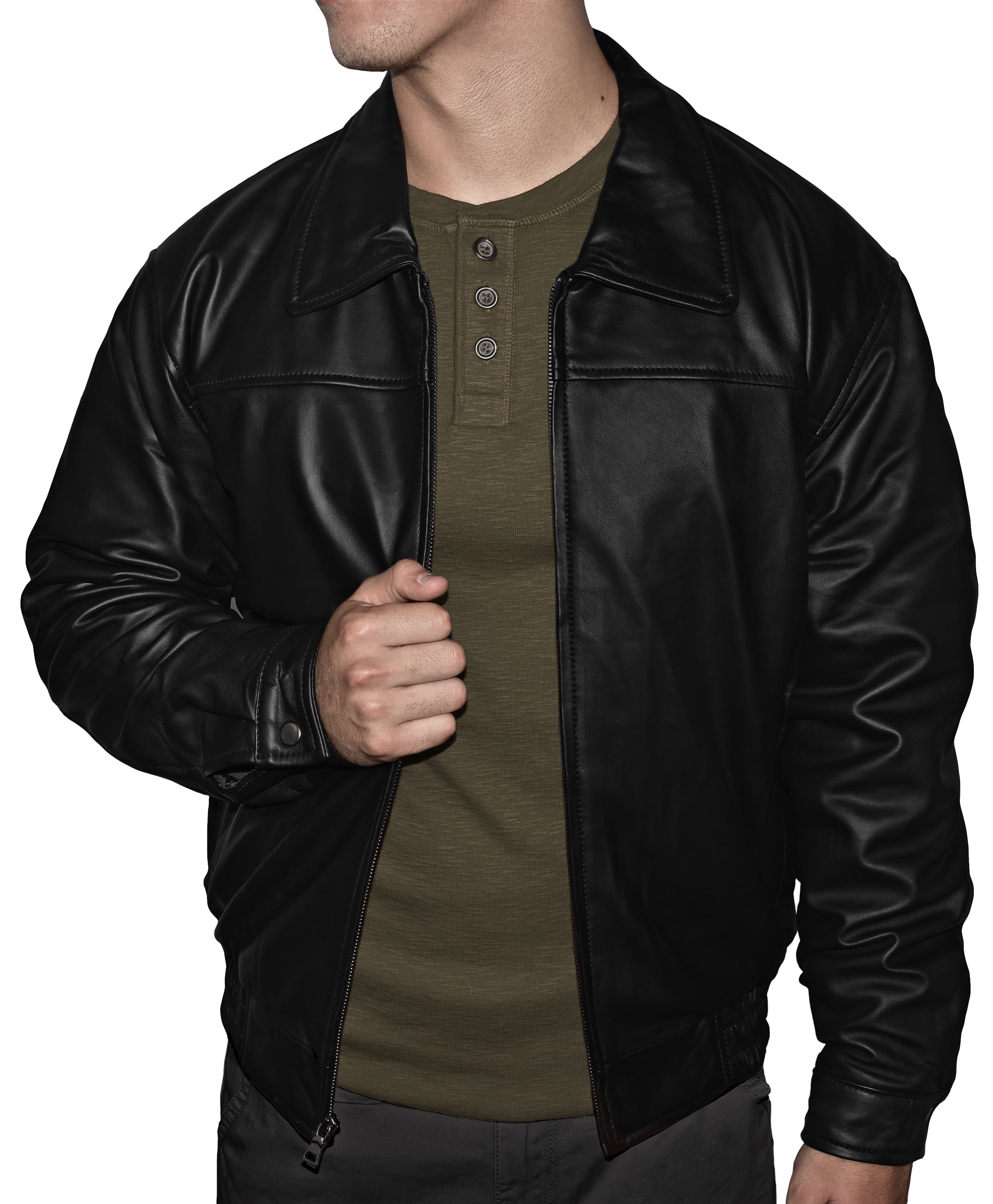 Victory Outfitters Men's Genuine Quilted Lined Leather Banded Bottom ...