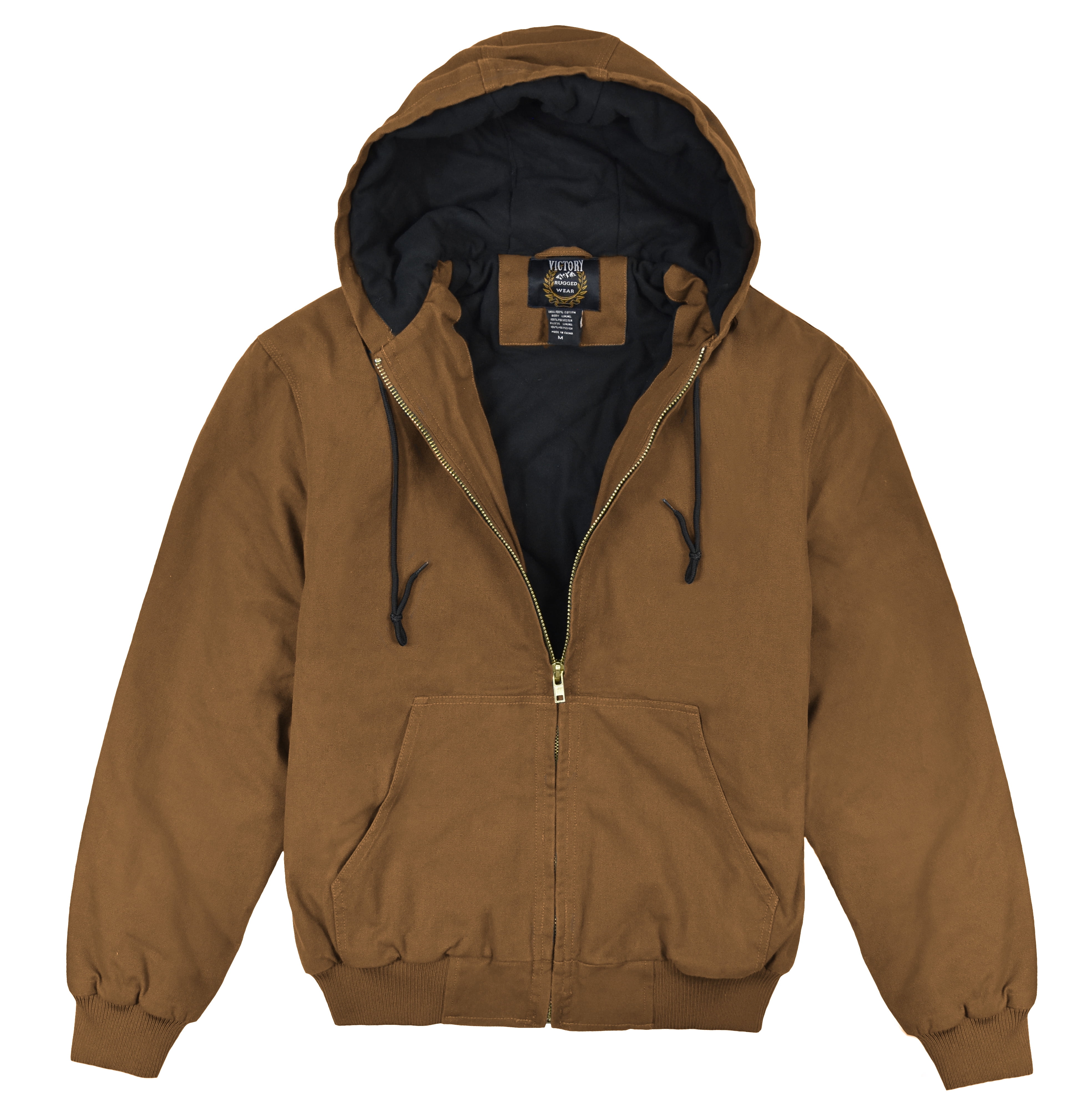 Victory Outfitters Men's Zip Up Hooded Work Wear Canvas Jacket ...