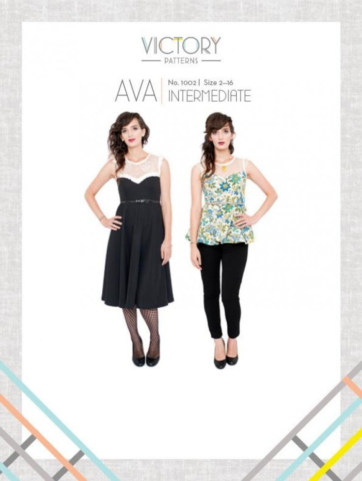 Victory Patterns Sewing Pattern Ava Dress & Blouse Women Sizes 2-16 ...