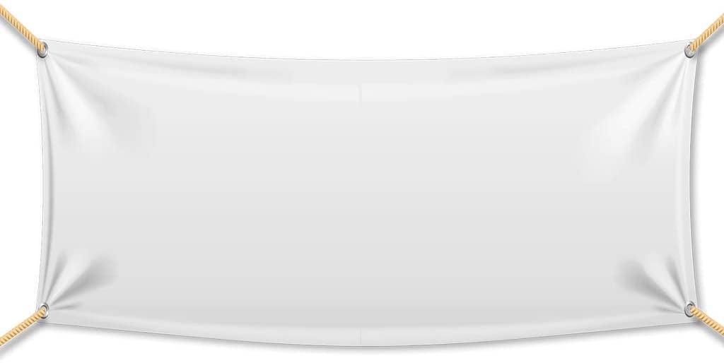 Victory Store Customizable Plain White 4' x 8' Vinyl Banner for ...