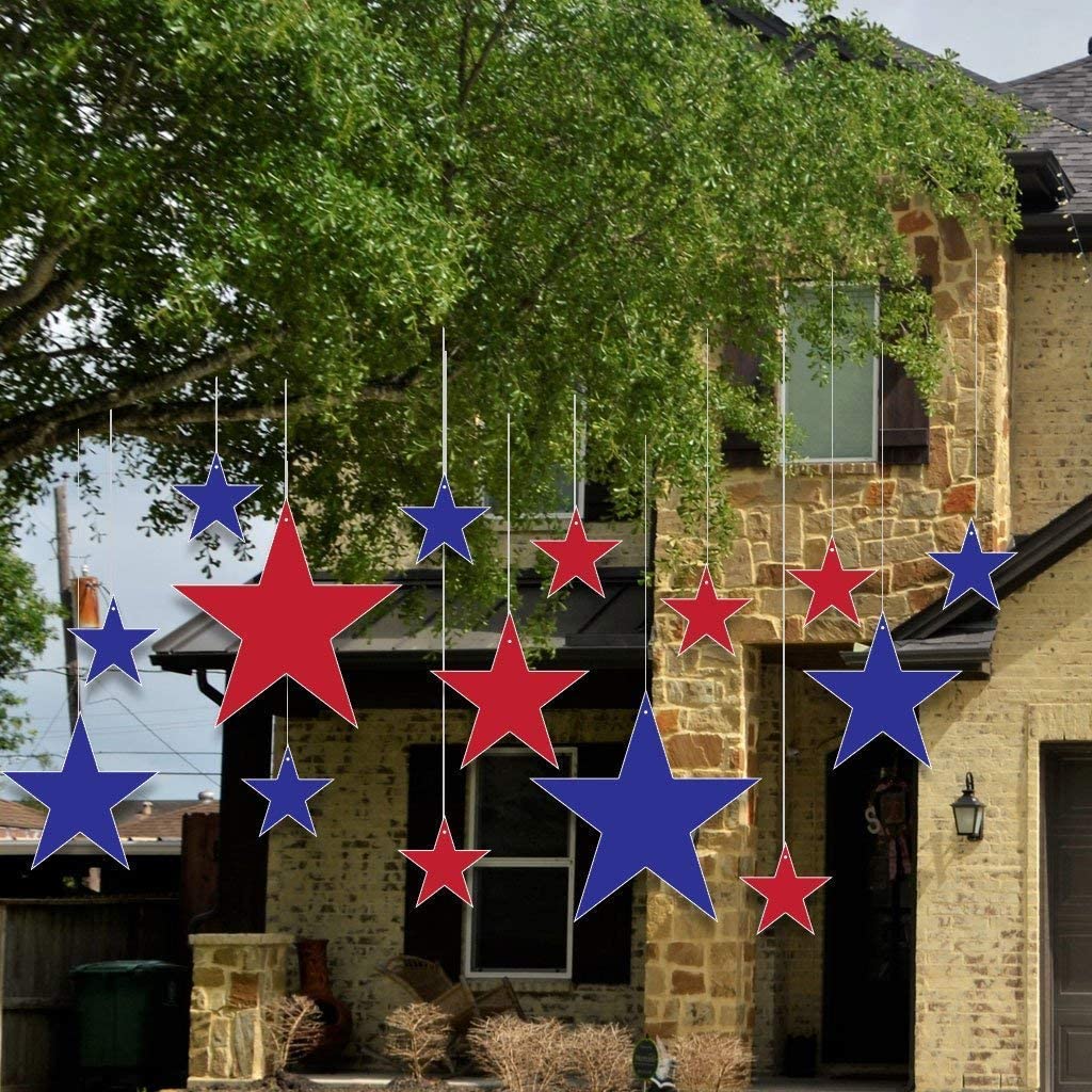 Victory Store 4th of July Hanging Stars Decor Set, American ...