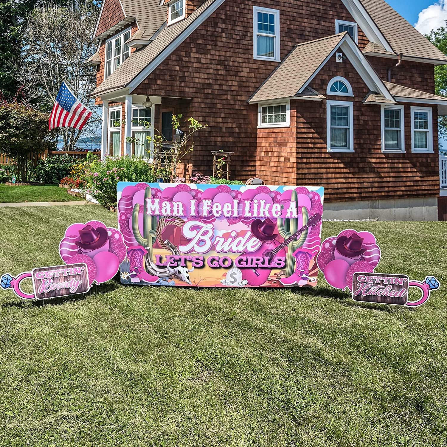 Victory Store Bachelorette Yard Signs, Man I Feel Like A Bride ...