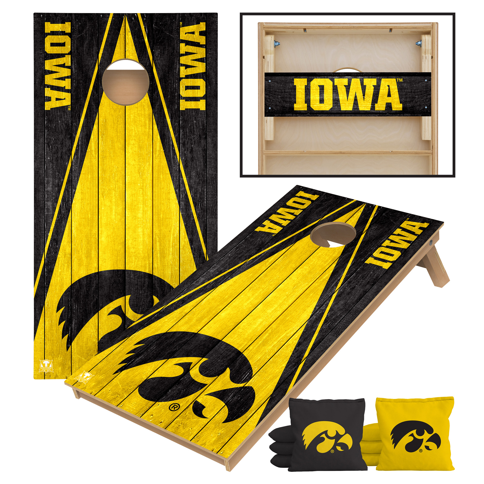 Victory Tailgate Iowa Hawkeyes 2' x 4' Tournament Cornhole Board Set ...